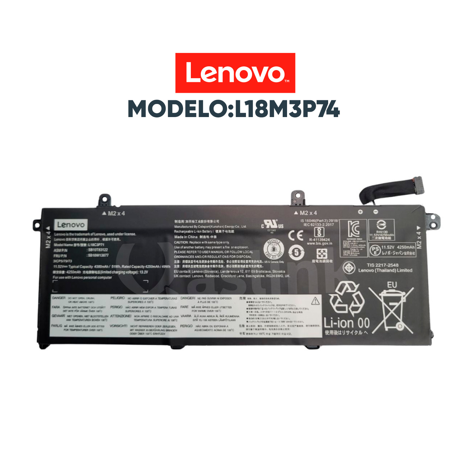 BATERIA LENOVO L18M3P74 L18C3P71 11.52V 51Wh – Vaslink
